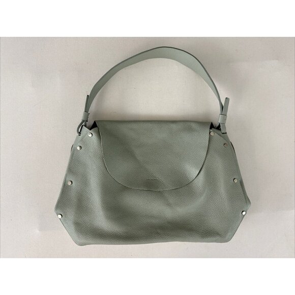 Lia Numa | Bags | Lia Numa Sage Green Supple Pebble Leather Shoulder ...